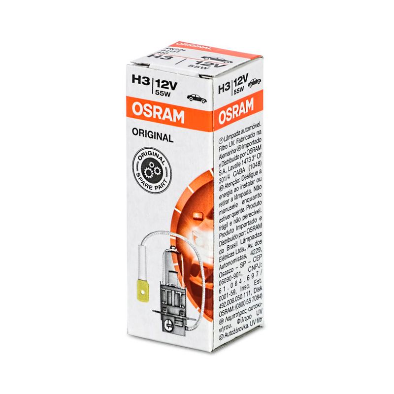 Lámpara Osram 55W H3 Original Line - Guzman Accesorios