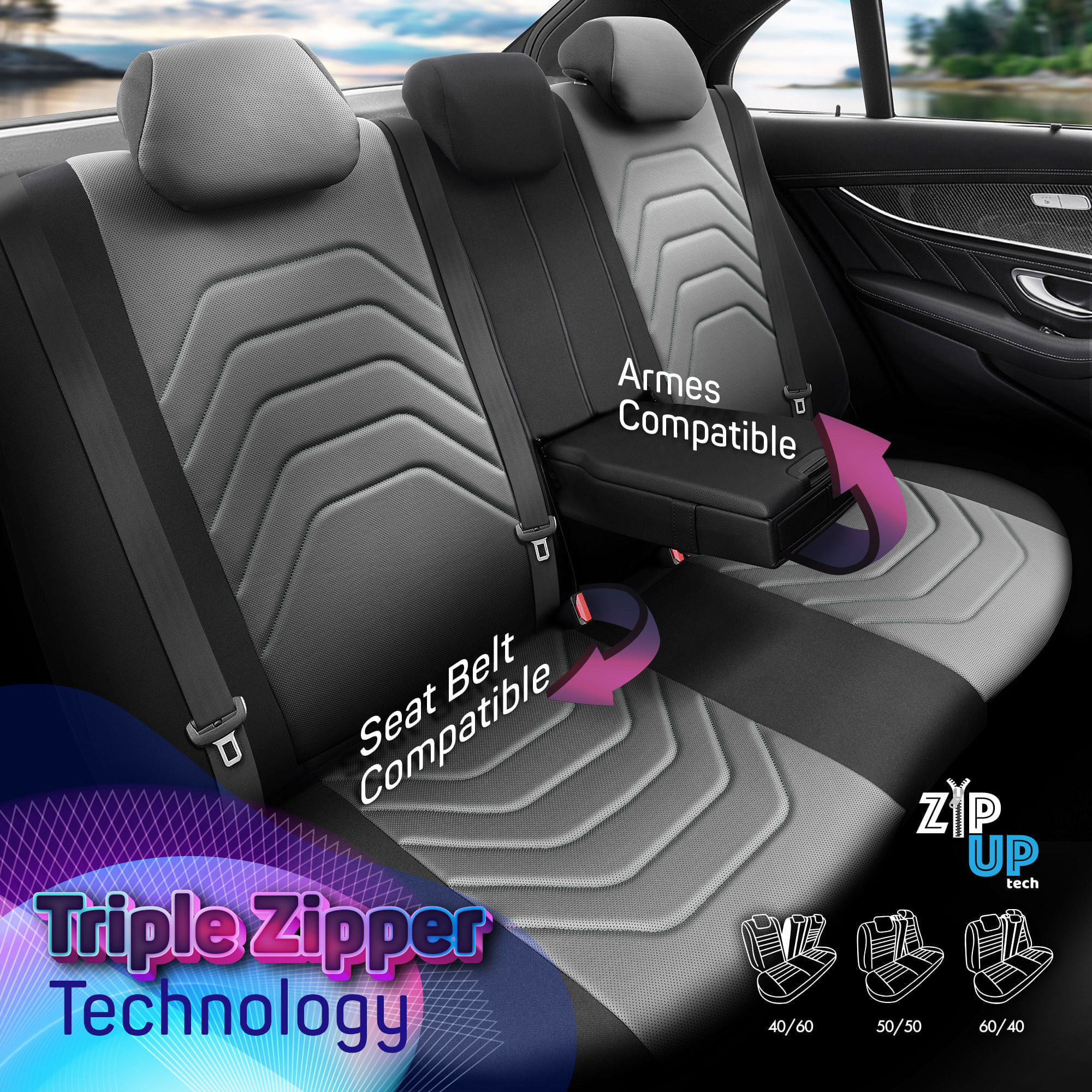 FUNDAS CUBRE ASIENTO IMPORTADAS GUZMAN CORE NEGRO - Guzman Accesorios